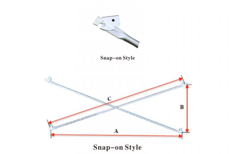 Cross Brace & Rail: Snap-on Style - SSP GLOBAL